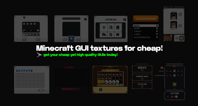 Create a cheap minecraft gui texturepack by Anonventions | Fiverr