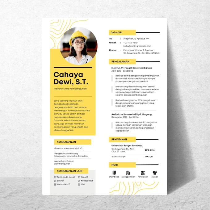 Create a resume design, cv, modern design in canva by Agunggprastiyo ...