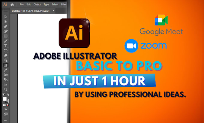 Teach you adobe illustrator basic to pro in zoom,google meet by Rofa ...
