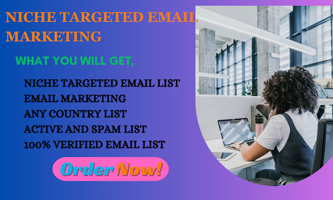Build niche targeted active email and verified email list for email marketing by Victorsmithll ...