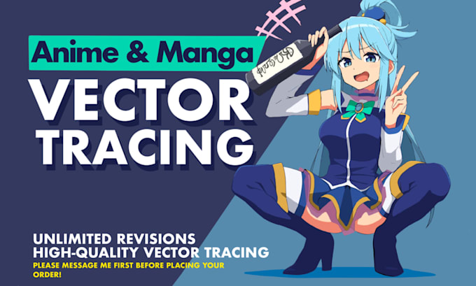 Turn your anime or manga character art into vector by Wetbread1 | Fiverr
