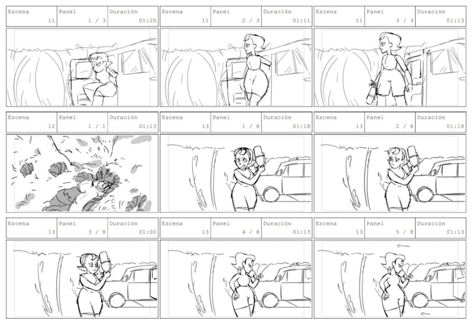 Make a dynamic storyboard based your script by Maagicss | Fiverr