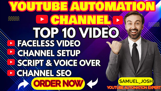 Create cash cow channel, top 10 cash cow video, youtube automation channel by Samuel_josh2 | Fiverr