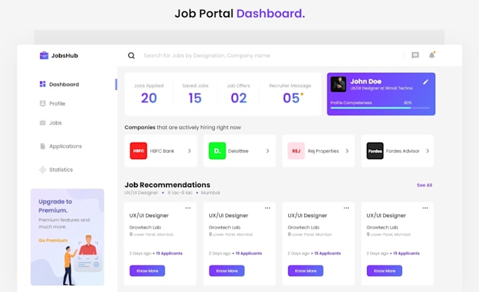 Develop php web admin dashboard, portal or panel by Imadben3 | Fiverr