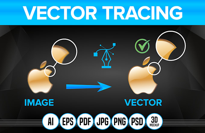 Recreate your logo or image to vector, manual vector tracing by Shahzadgfx90 | Fiverr