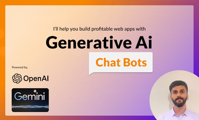 Build generative ai powered chat bots for web, just perfect by Fayazmrafeek | Fiverr