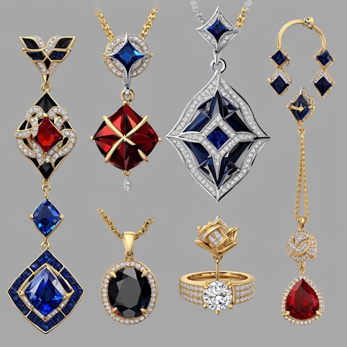 Do 2d cad model hip hop jewelry design by Escaleran | Fiverr