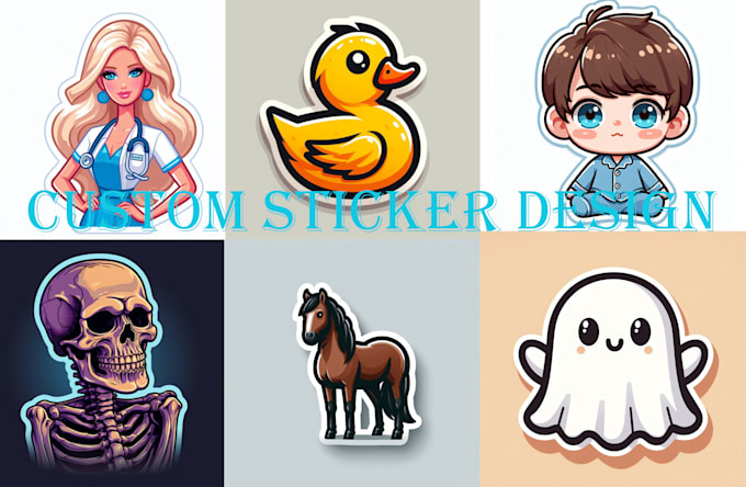 Do custom, typography sticker designs and logo by Anamzahra931 | Fiverr