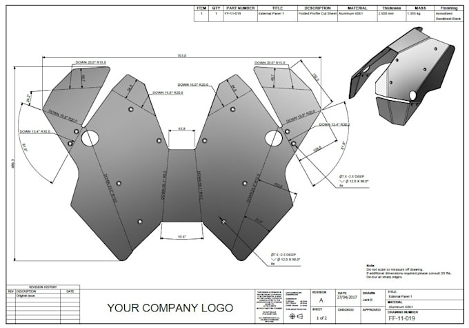 Create your sheet metal design in cad by Jcb_2024 | Fiverr