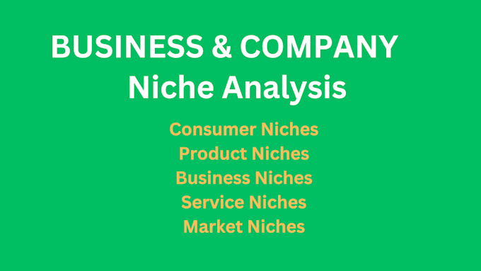 Niche research and analysis by Rickhoke | Fiverr