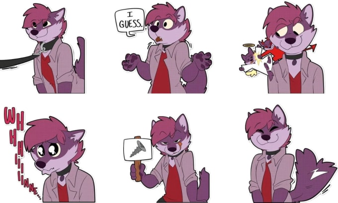 Draw Furry Sticker For Telegram Discord Twitch Crypto Animation