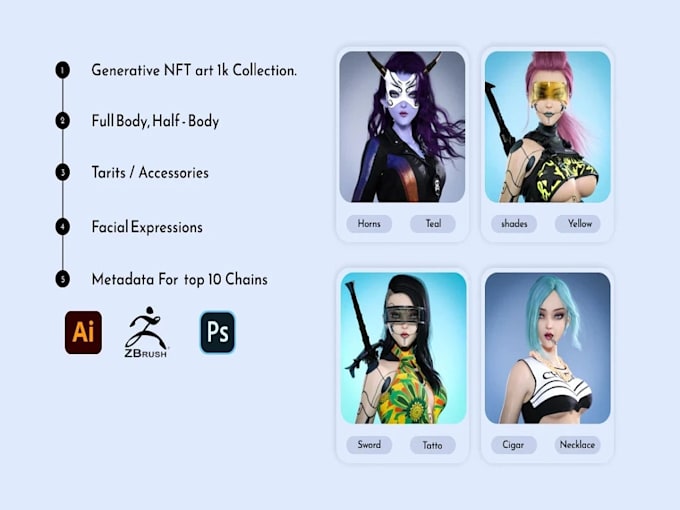 Create 2d, 3d nft art and game art by Rich_dev | Fiverr