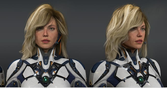 Do unreal engine , 3d metahuman character model, 3d hair, 3d cloth ...
