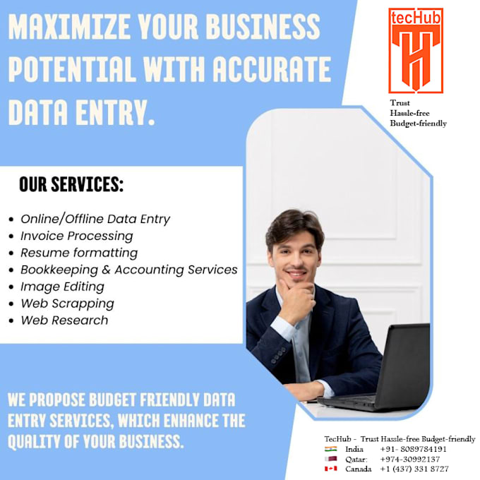 Perform data entry tasks at affordable rates by Manjushharidas | Fiverr