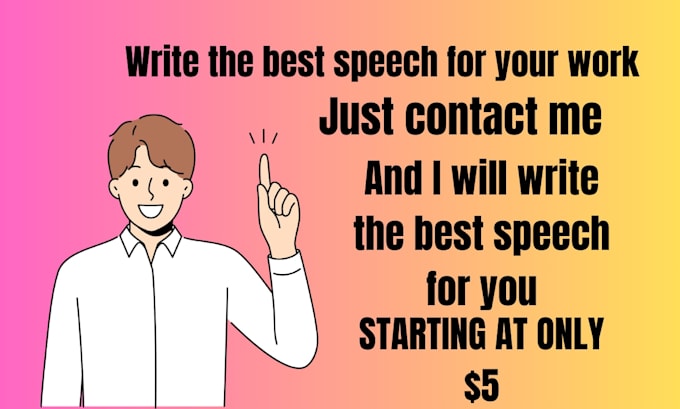 Do professional speech writing at cheaper rate by Blackzy31 | Fiverr