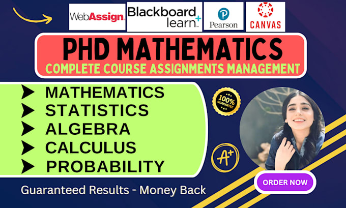 Do your math,statistics,calculus,mathematics and algebra assignments by ...