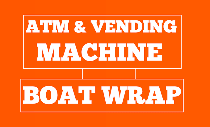 Atm machine vending machine boat wrap, boat decal wrapping, vending ...