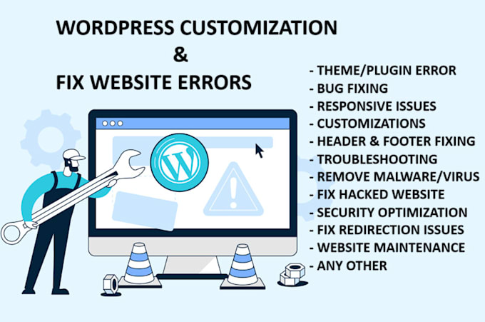 Design, develop, customize, and fix wordpress website, bugs, errors, or ...