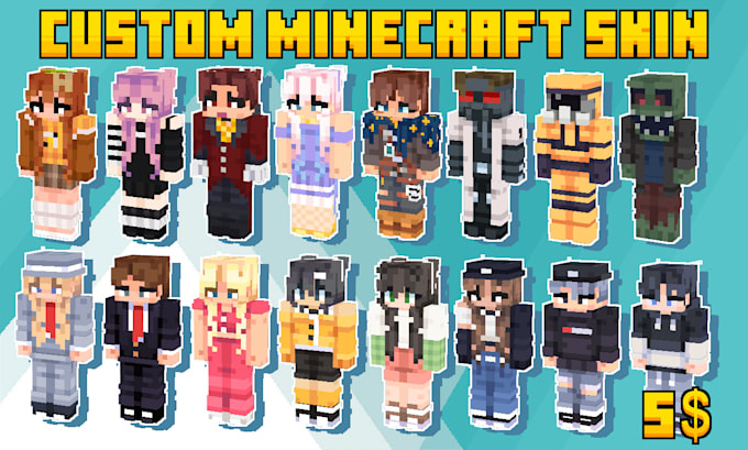 Create best custom minecraft skin with your idea by Kord__ | Fiverr