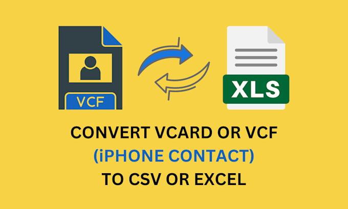 Convert vcard or vcf to csv or excel, pdf related works, images to word by Sparkbrain23 | Fiverr