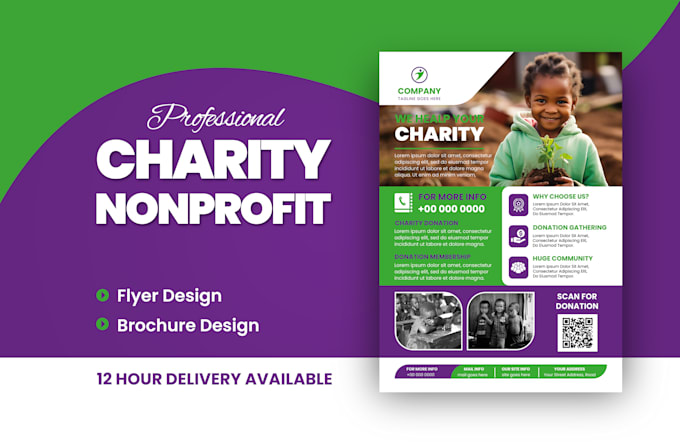 Do charity, nonprofit organization, donation, ngo, fundraising flyer or ...