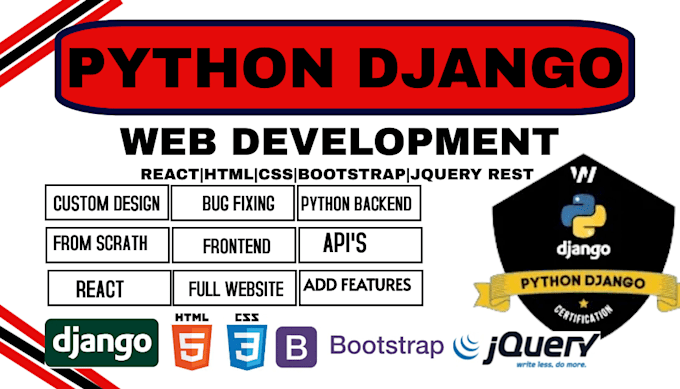 Build Nimble Django Python Fullstack Js React Node Framework Aiml Integration By Mirabelclin