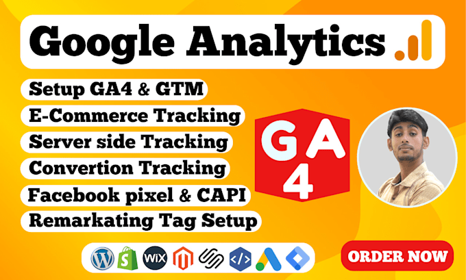 Setup google analytics 4, ga4 ecommerce tracking, ga4 server side tracking, gtm by Sazzad_sharif ...