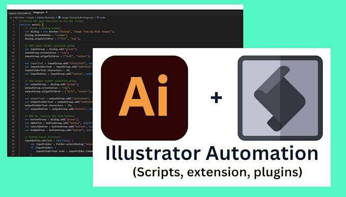Automate your workflow in adobe illustrator with script by Renderbrix | Fiverr