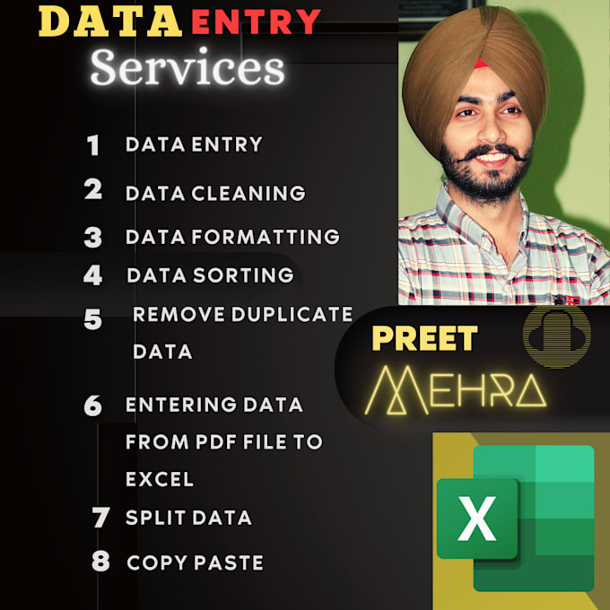 Do data entry, cleaning, formatting, merging in excel by Preet ...