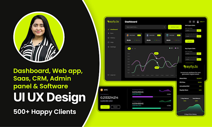 Do web app, saas, crm, admin panel, software and dashboard ui ux design ...