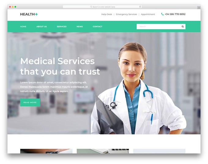 Design unique medical doctor website, hospital website by Webyzoid | Fiverr