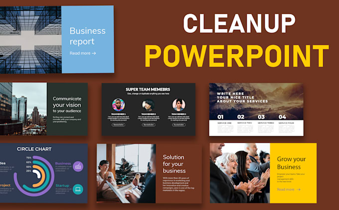 Cleanup powerpoint, enhance ppt or upgrade the presentation by Nuku_02 | Fiverr