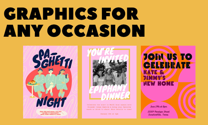 Create a bright and colorful poster or invitation by Emilymakesstuff ...