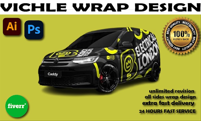Do professional vehicle wrap, car wrap, van wrap, and lorry wrap design ...