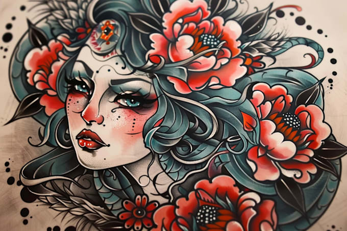 Create a neo traditional tattoo design by Jporoleva | Fiverr