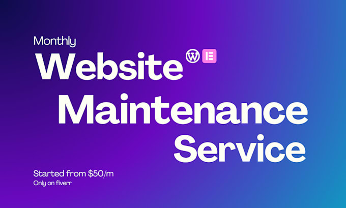 Do wordpress website maintenance on a monthly basis by Alamjahidul | Fiverr
