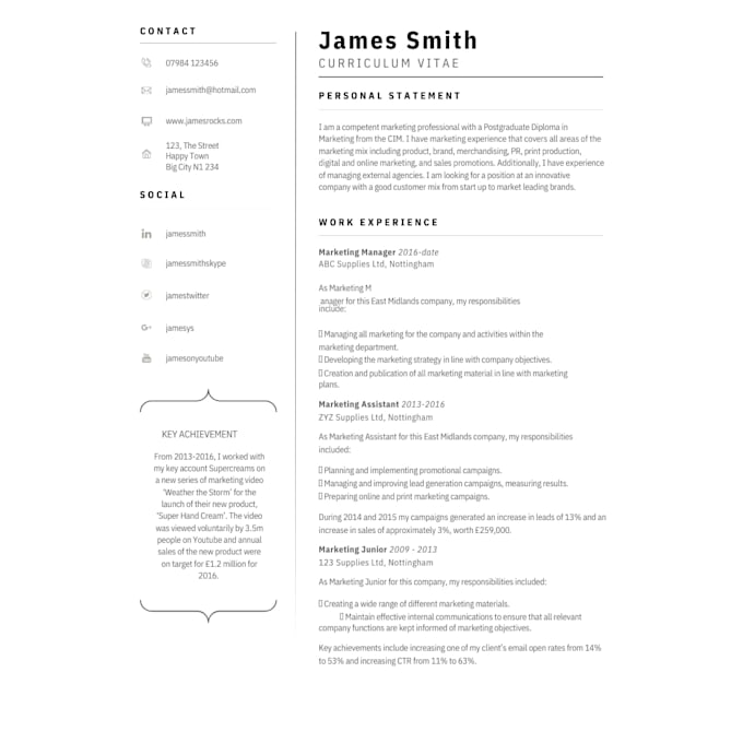 Cv template for jobs by Sonic4 | Fiverr