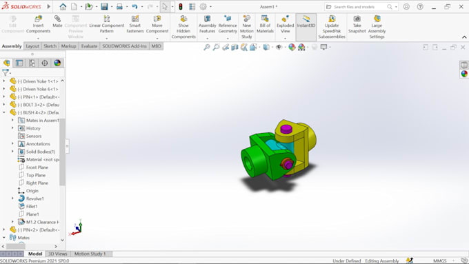 Design 3d mechanical products and 2d drawings in solisworks by Ounassse ...