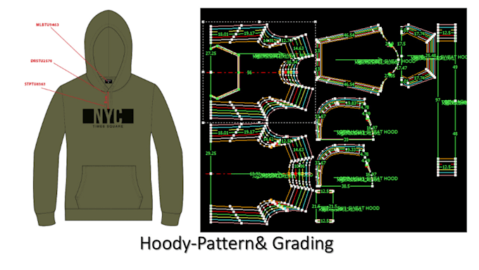 Make sewing pattern and grading for clothing and garments by ...