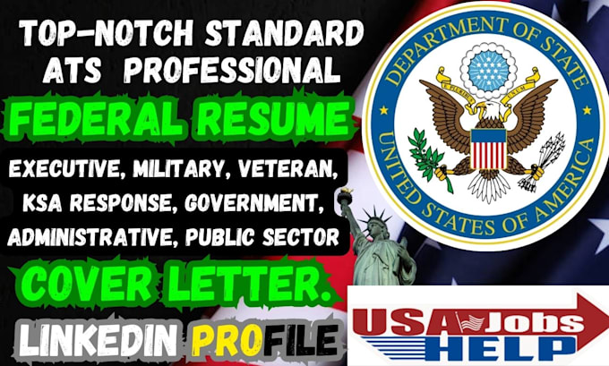 Provide expert ats and cms optimized federal resume, veteran, military ...
