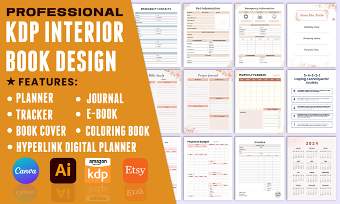 Design planner, journal, tracker, logbook for print and digital both by ...