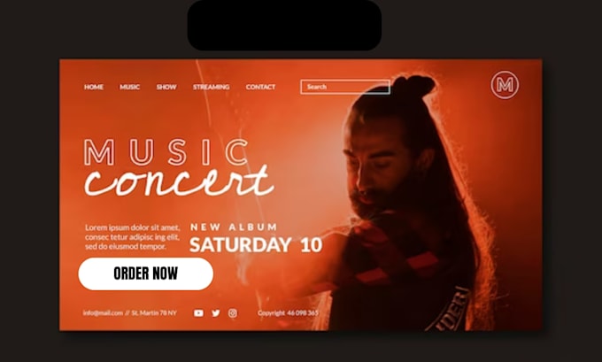 Create music festival concert website by Designerwebno1 | Fiverr