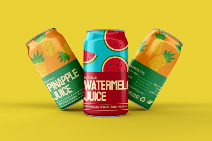 Design can, bottle packaging, drink packaging by Mrkhan_036 | Fiverr