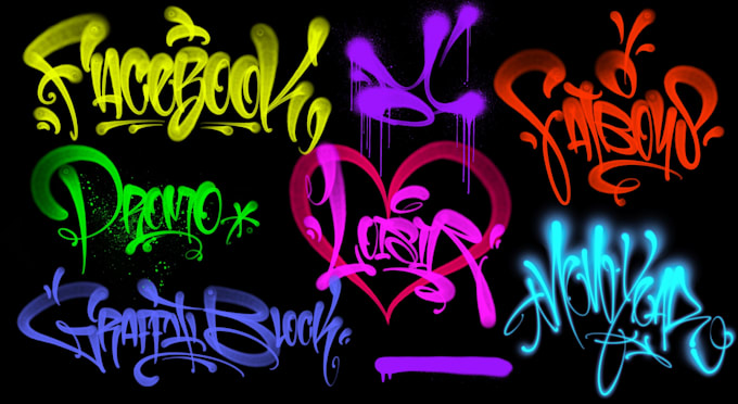 Do graffiti tag spray paint textures for your streetwear clothing brand ...
