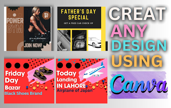 Create any design using canva by Sattardeexpert | Fiverr