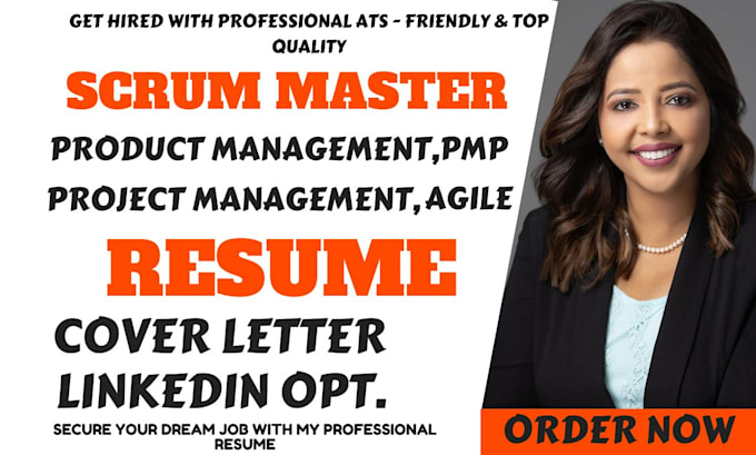 Write scrum master, agile, project management, product management, pmp ...