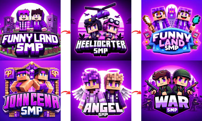 Create a custom minecraft server logo and icon by Mahmadiq | Fiverr