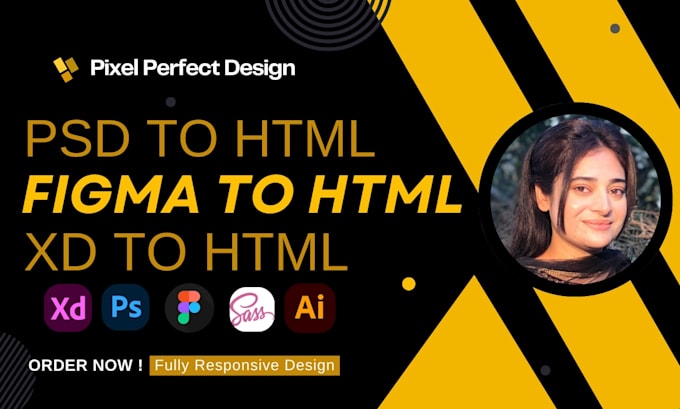 Convert pdf to html,psd to html,figma to html,xd to html,responsive by Attia7722 | Fiverr