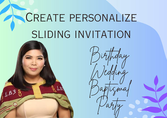 Create a personalize sliding invitation by Gwynmagpili | Fiverr