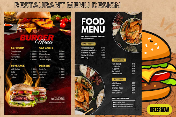 Design menu card,food menu,restaurant menu,modern menu by Project_hacky ...